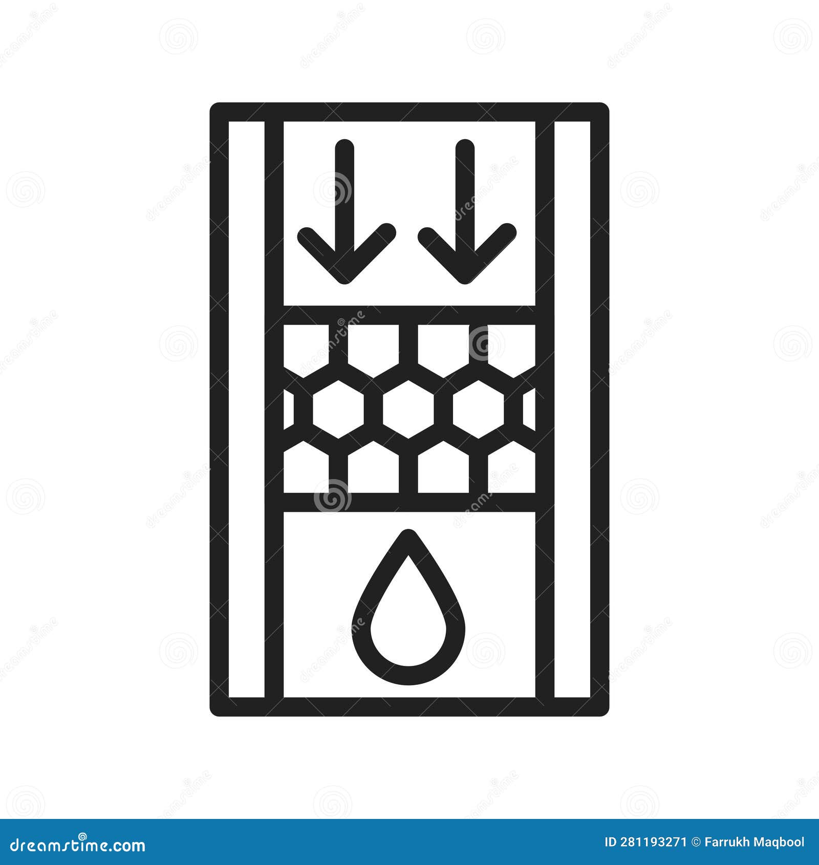 Nanofiltration Icon Image. stock vector. Illustration of filter - 281193271