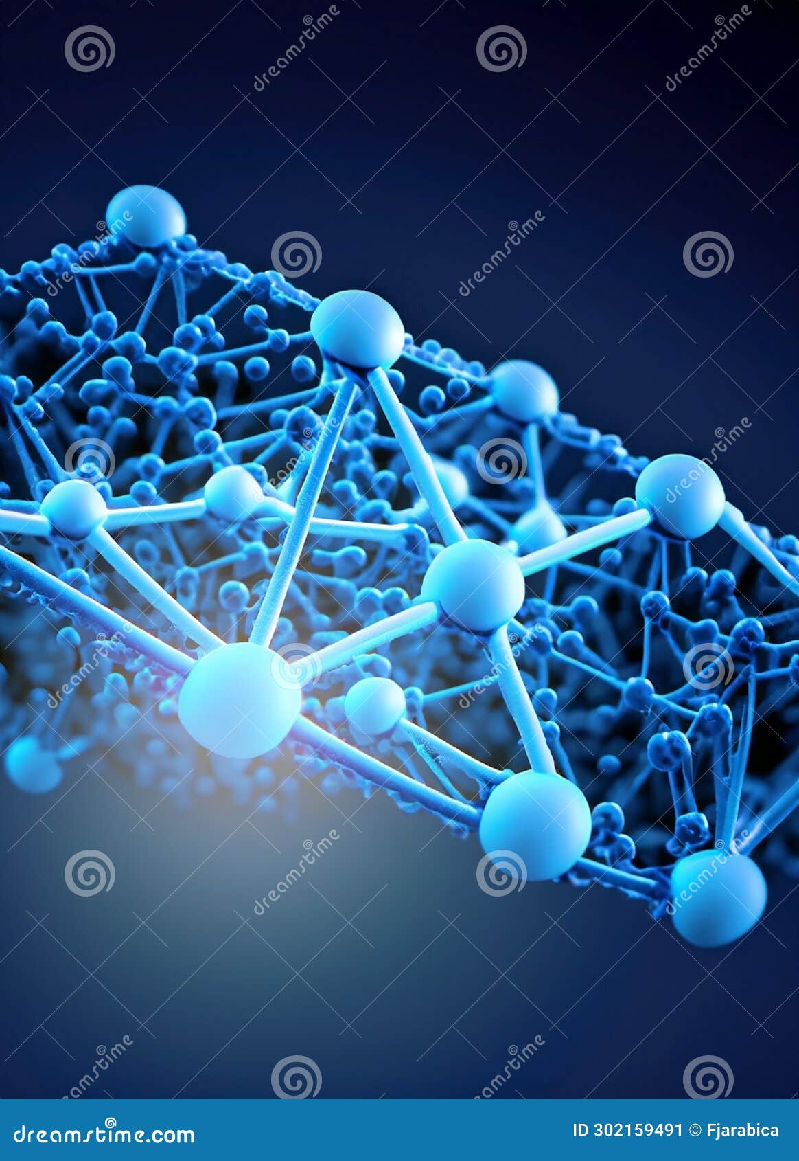 Nanoparticle Structure On Blue Background In Blue Design Suitable For ...