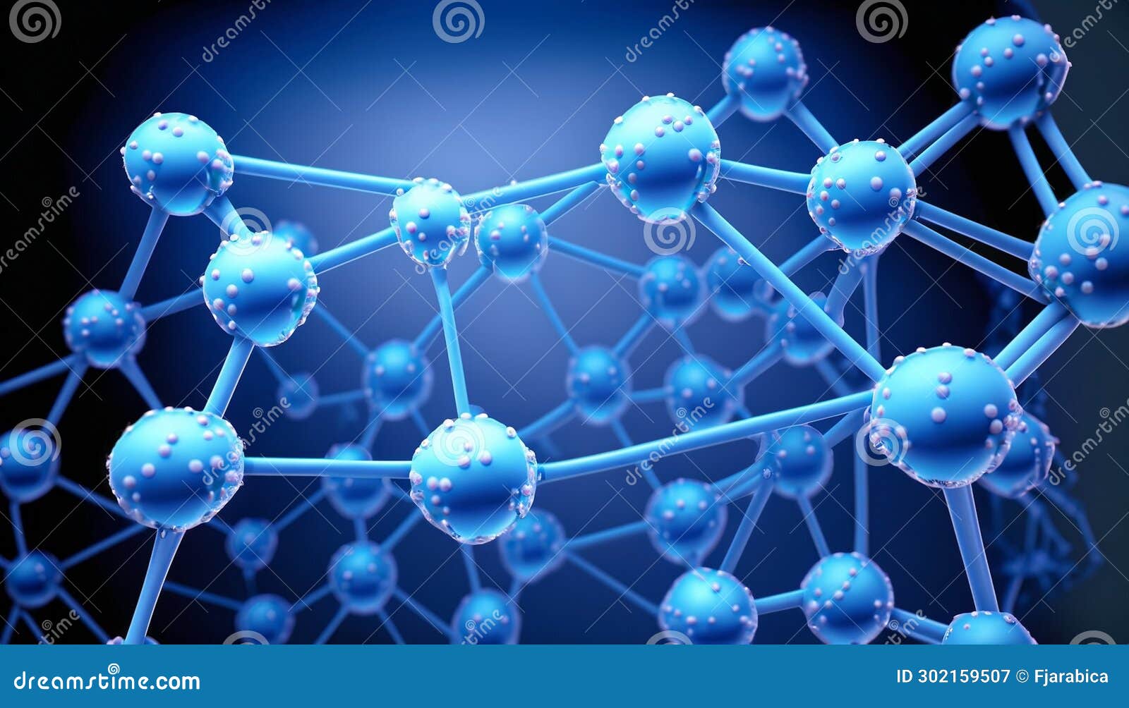 Nanoparticle Structure On Blue Background In Blue Design Suitable For ...