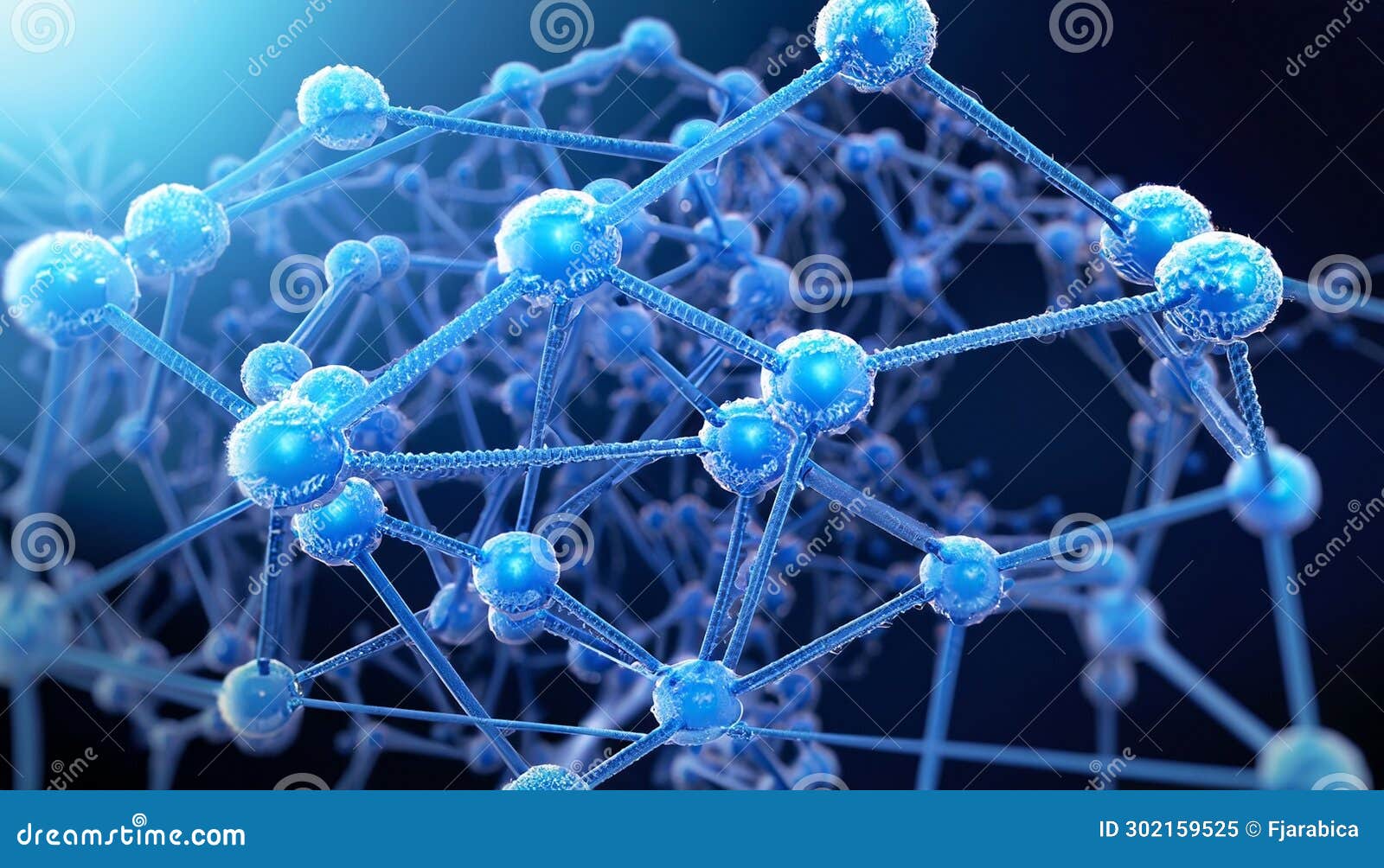 Nanoparticle Structure On Blue Background In Blue Design Suitable For ...