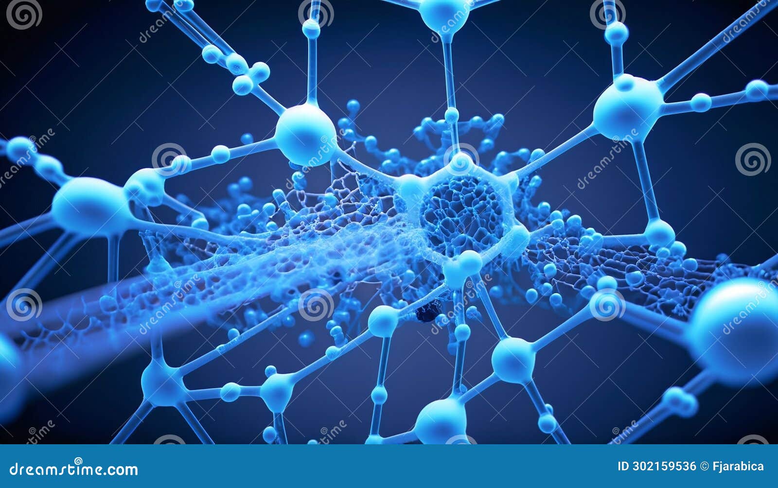 Nanoparticle Structure On Blue Background In Blue Design Suitable For ...