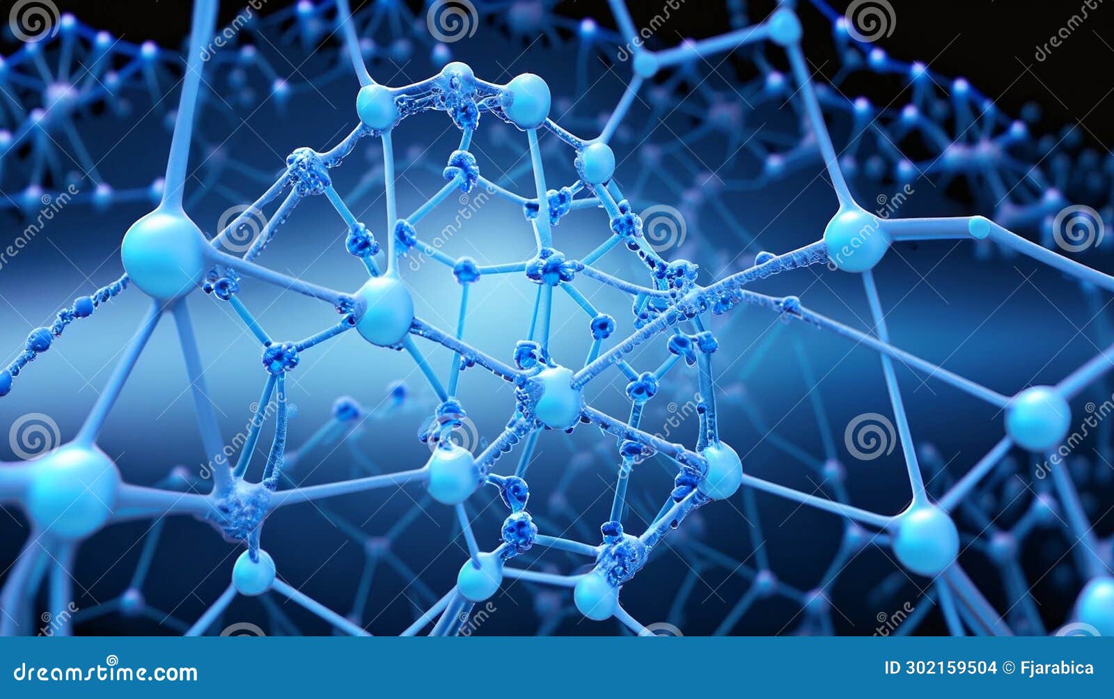 Nanoparticle Structure On Blue Background In Blue Design Suitable For ...