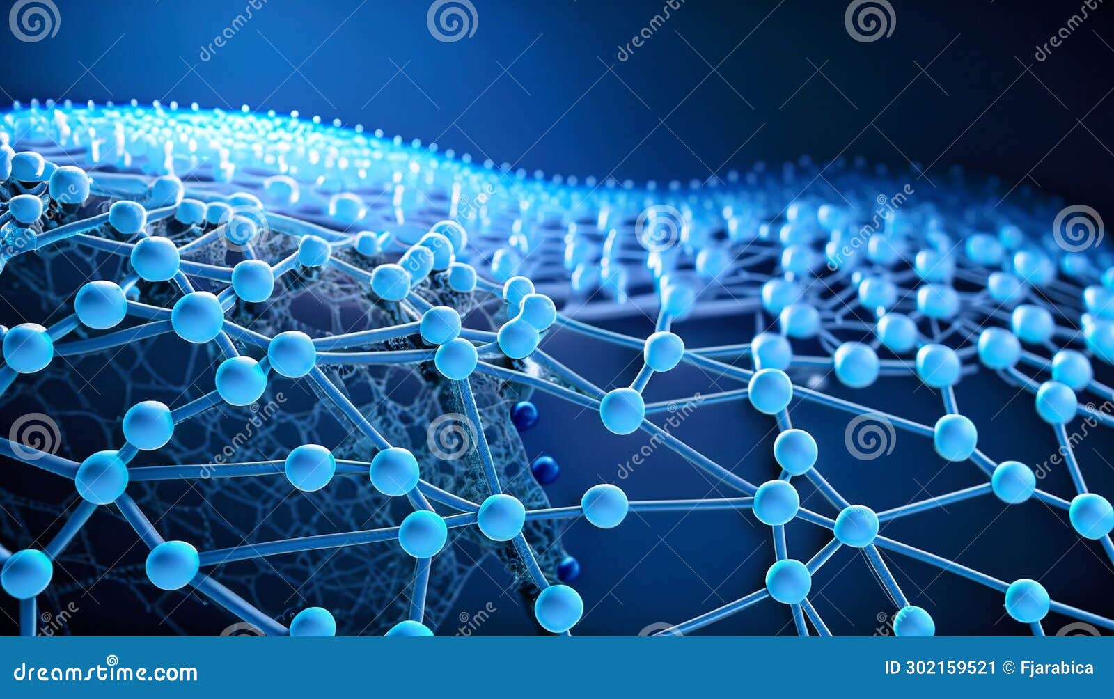 Nanoparticle Structure On Blue Background In Blue Design Suitable For ...