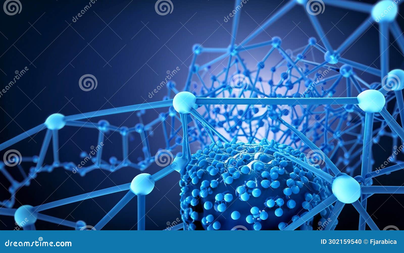 Nanoparticle Structure On Blue Background In Blue Design Suitable For ...