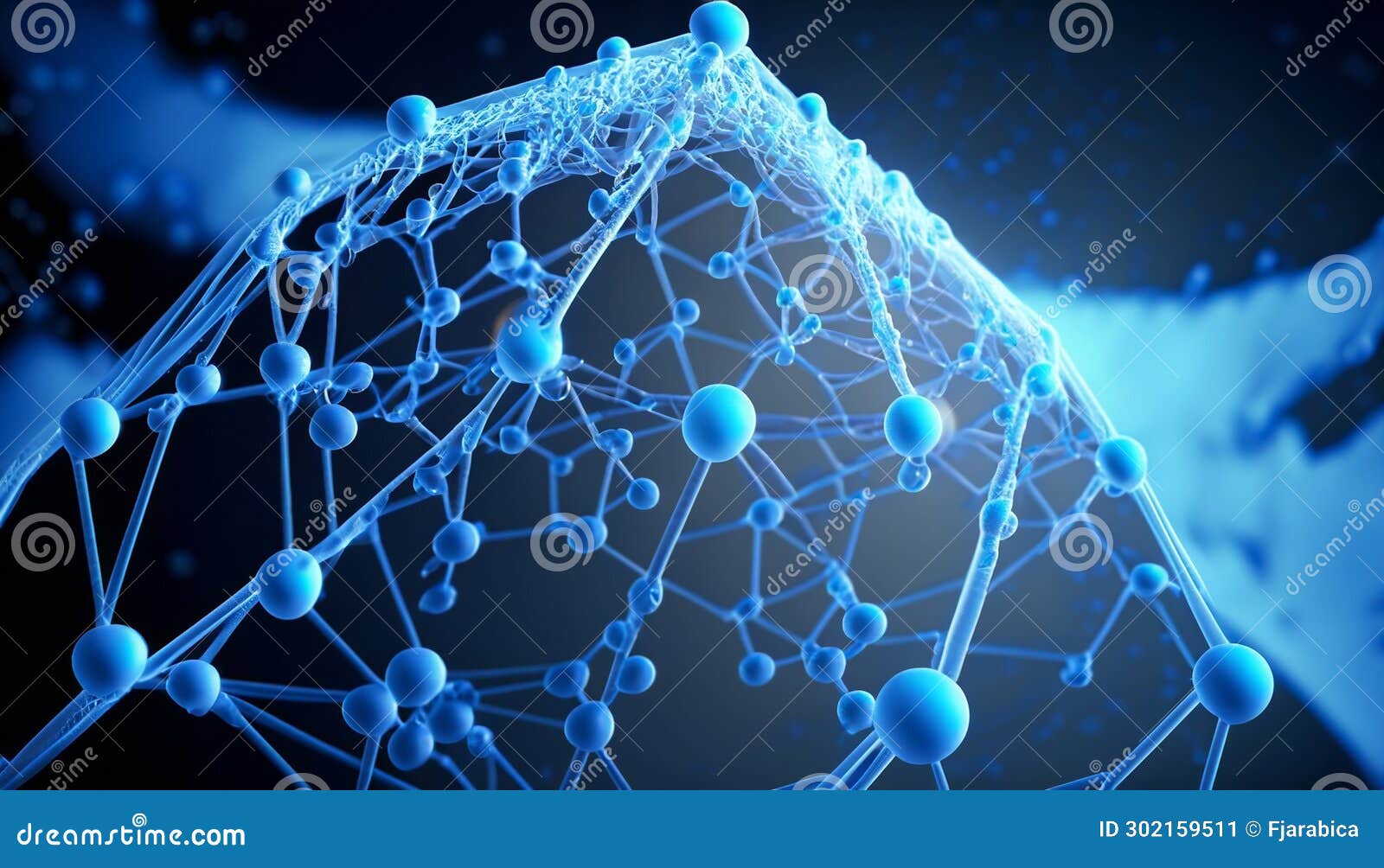 Nanoparticle Structure On Blue Background In Blue Design Suitable For ...