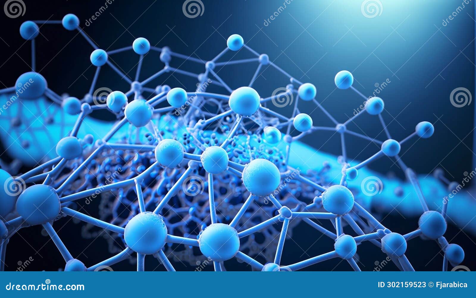 Nanoparticle Structure On Blue Background In Blue Design Suitable For ...