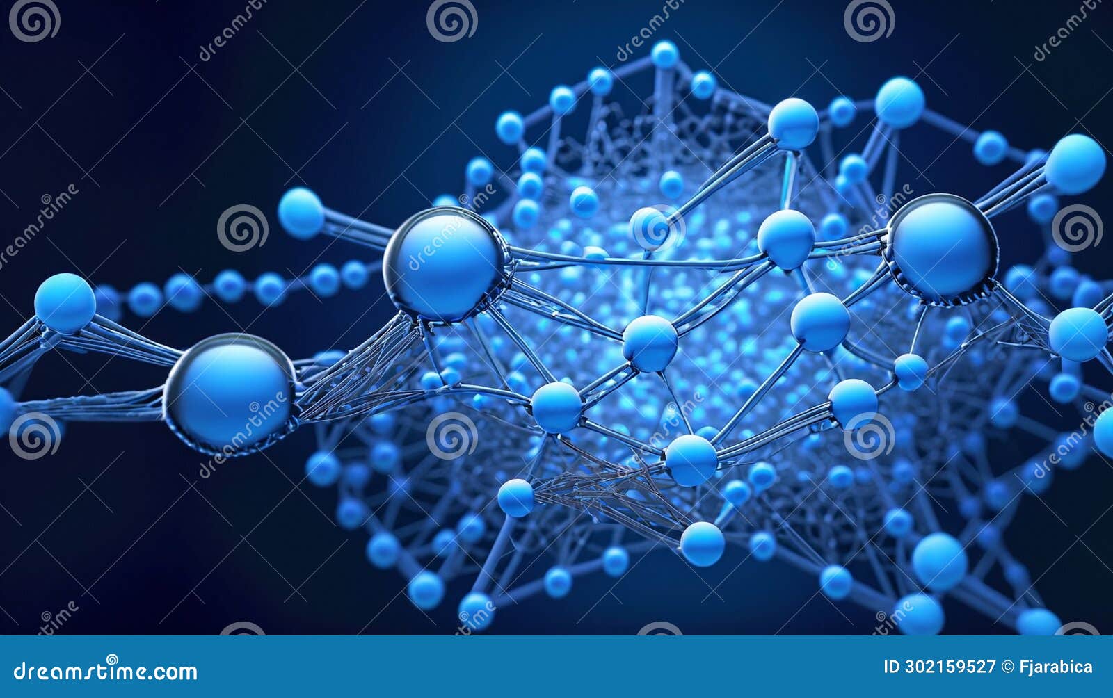 Nanoparticle Structure On Blue Background In Blue Design Suitable For ...