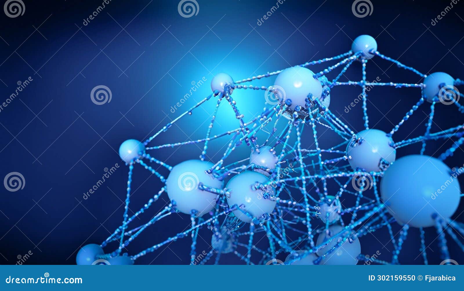 Nanoparticle Structure on Blue Background in Blue Design Suitable for ...