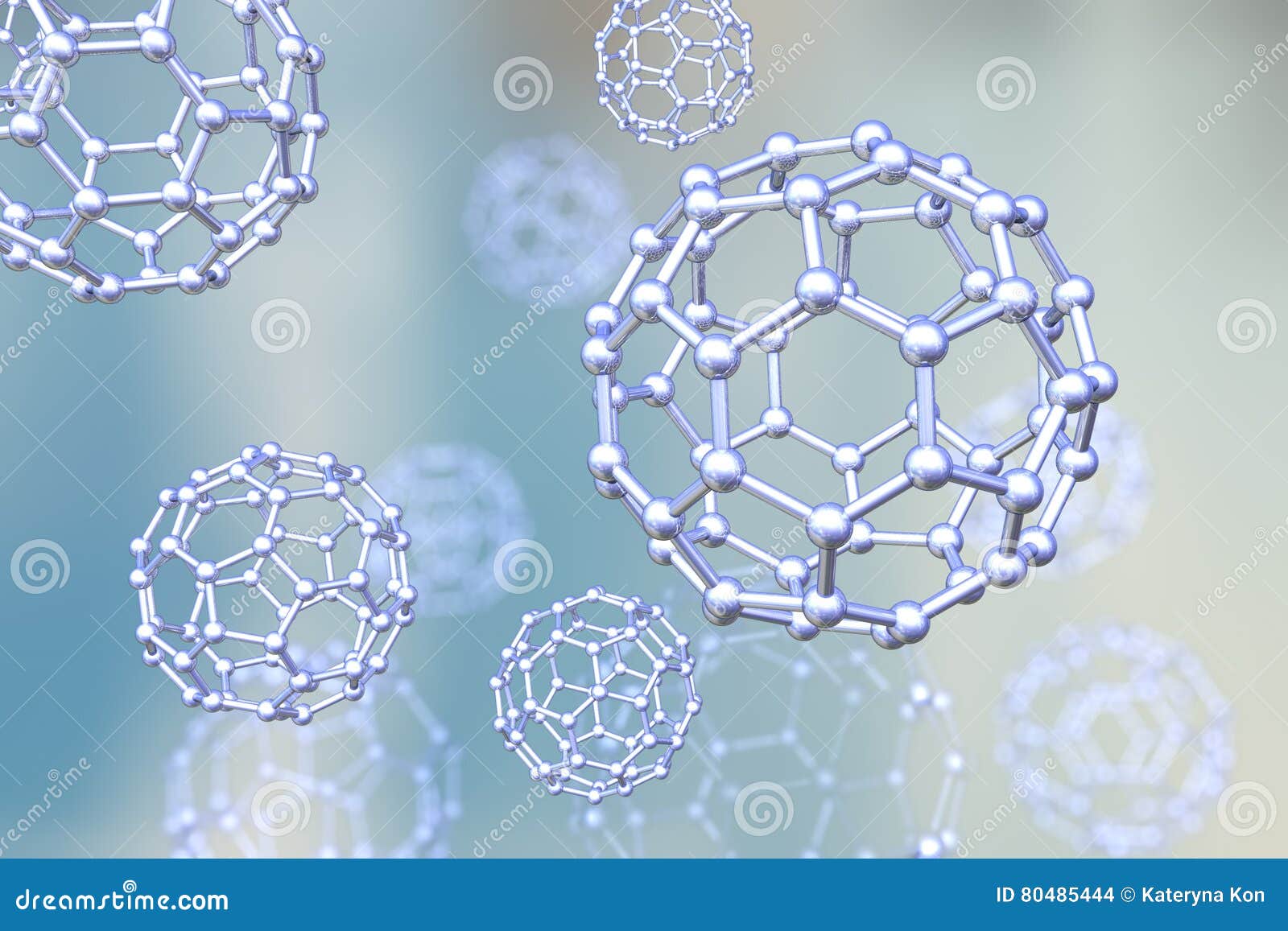 Nanoparticles on Colorful Background Stock Illustration - Illustration ...
