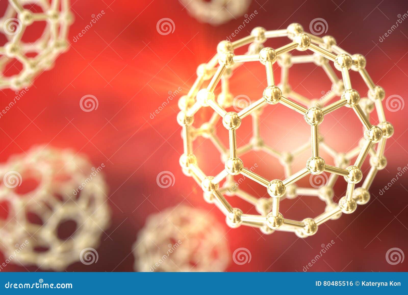 Nanoparticles On Colorful Background Royalty-Free Cartoon ...