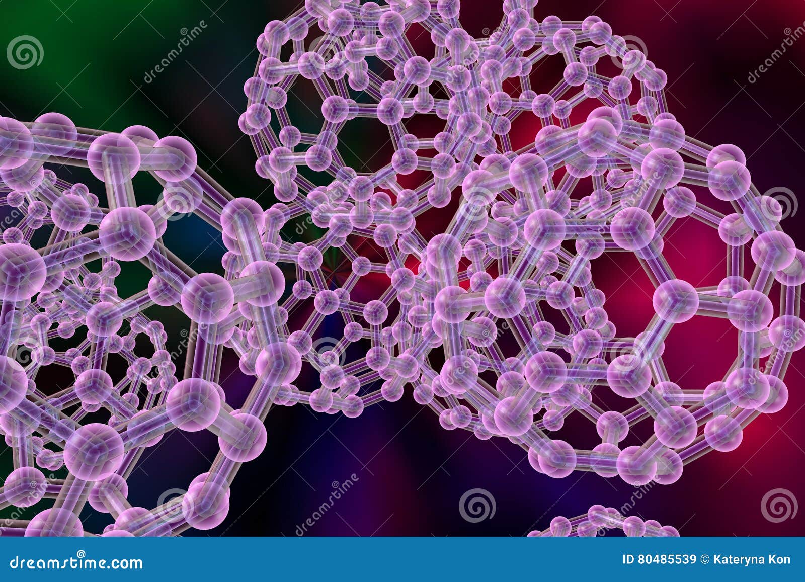 Nanoparticles On Colorful Background Royalty-Free Cartoon ...