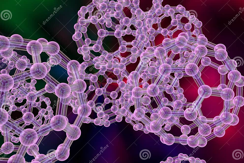 Nanoparticles on Colorful Background Stock Illustration - Illustration ...