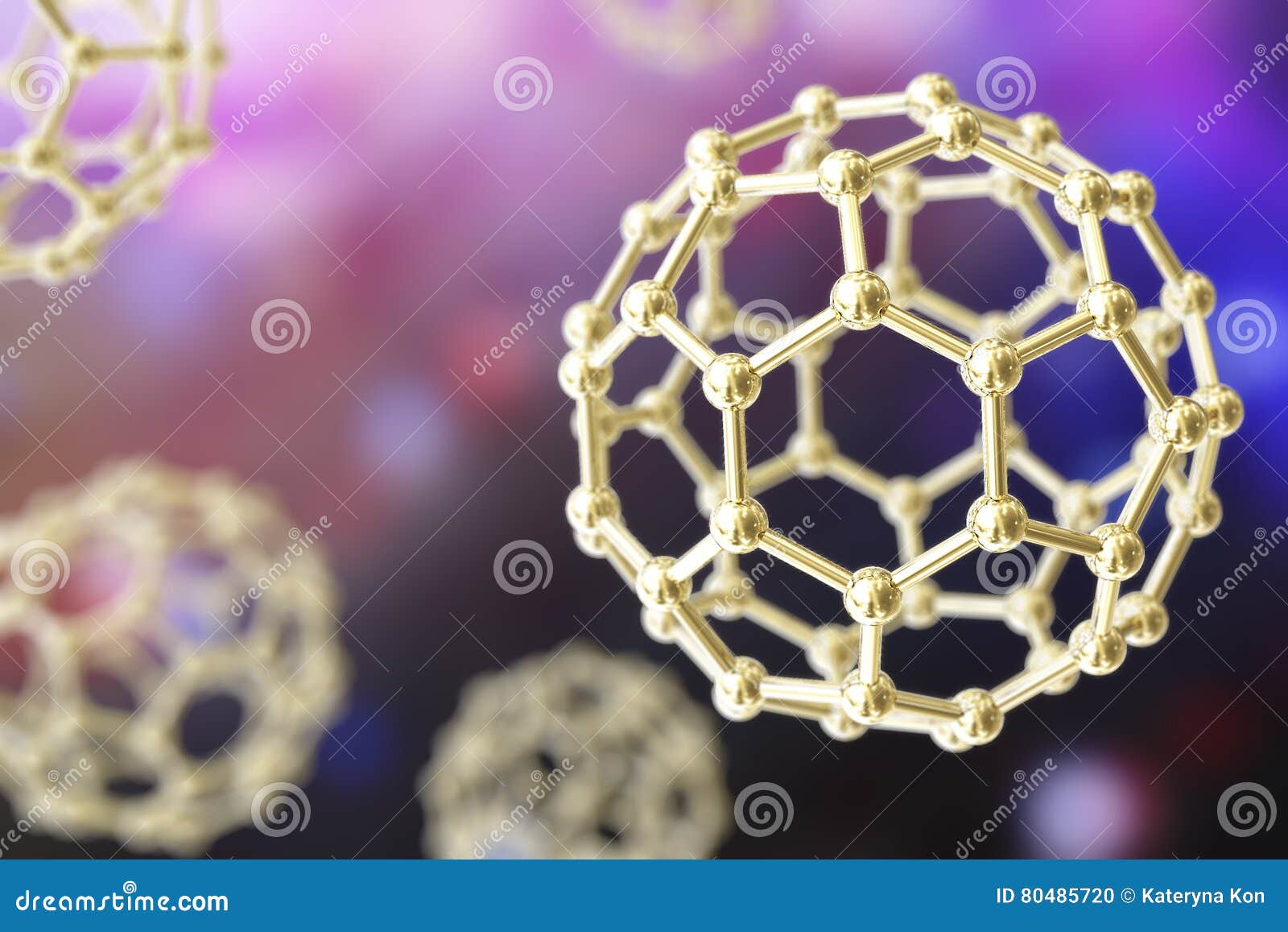 Nanoparticles on Colorful Background Stock Illustration - Illustration ...
