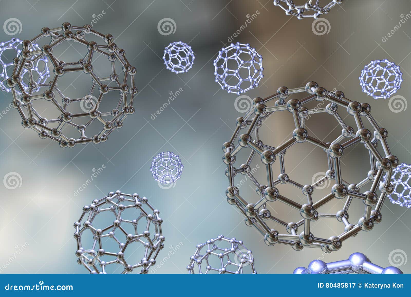 Nanoparticles On Colorful Background Royalty-Free Cartoon ...