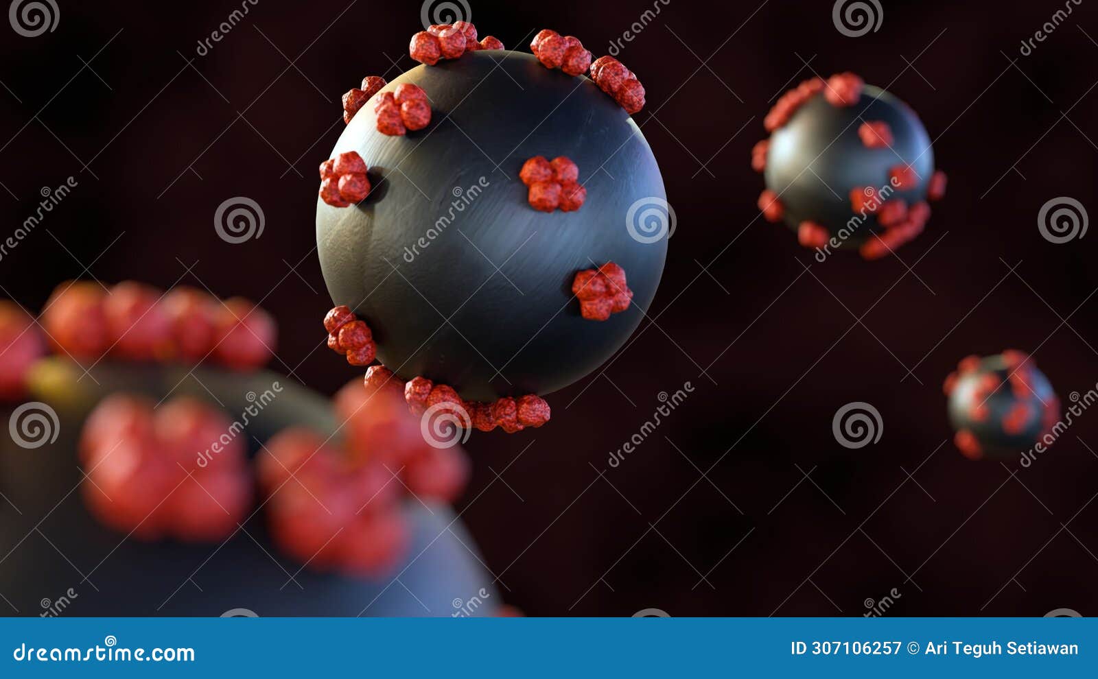 Nanoparticles Conjugated Haemogoblin Molecules Stock Illustration ...