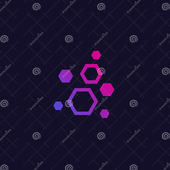 Nanoparticles icon, vector stock vector. Illustration of particles ...
