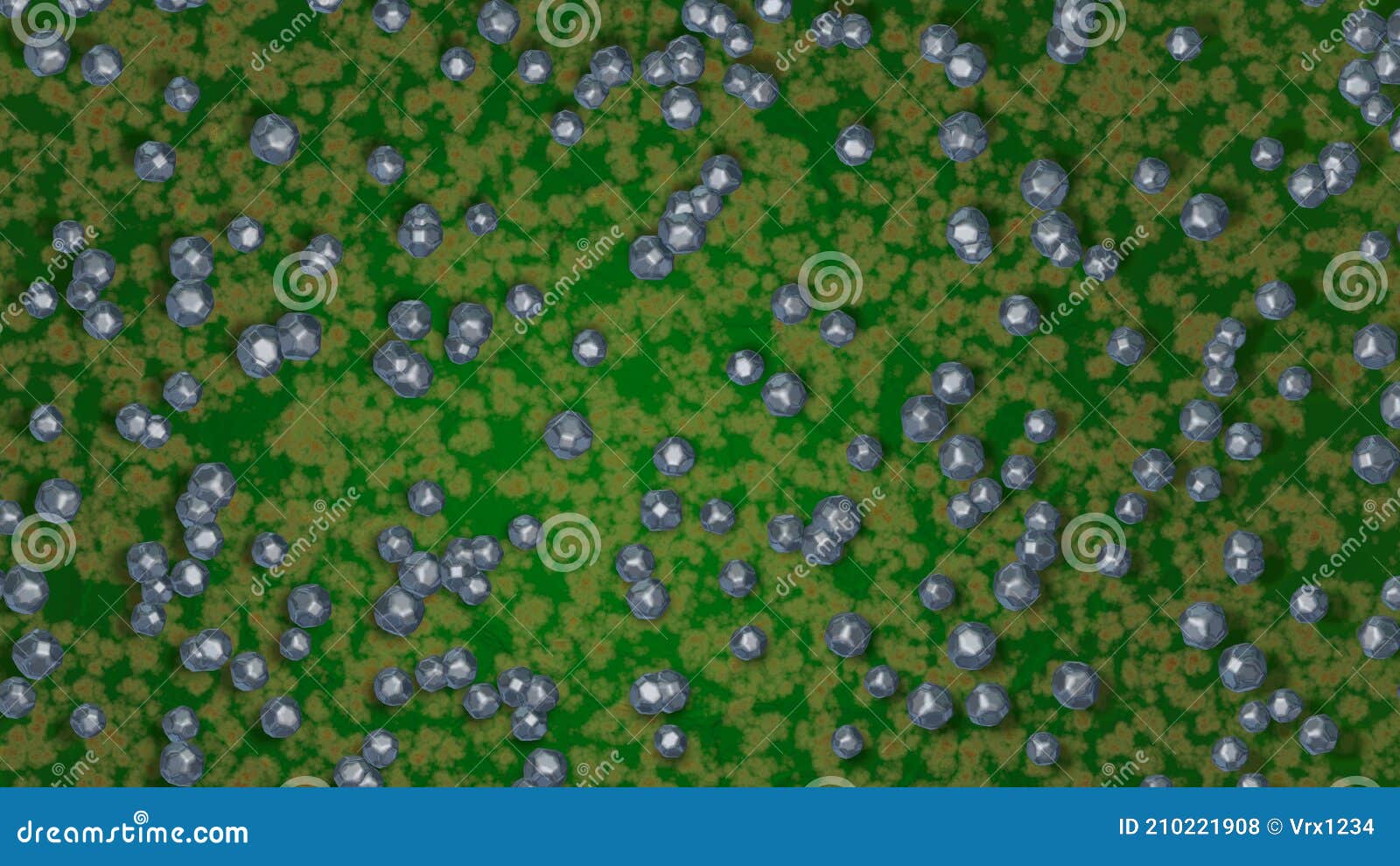 Nanoparticles on Leaf . Extreme Close Up View . 3d Render Illustration ...
