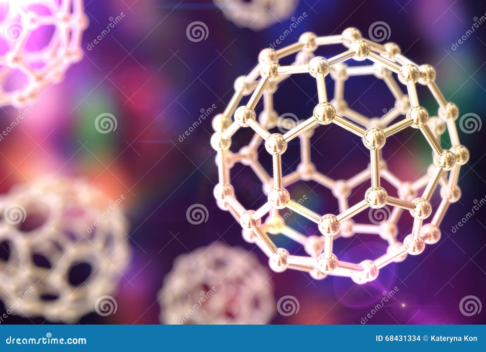Nanoparticles stock illustration. Illustration of model - 68431334