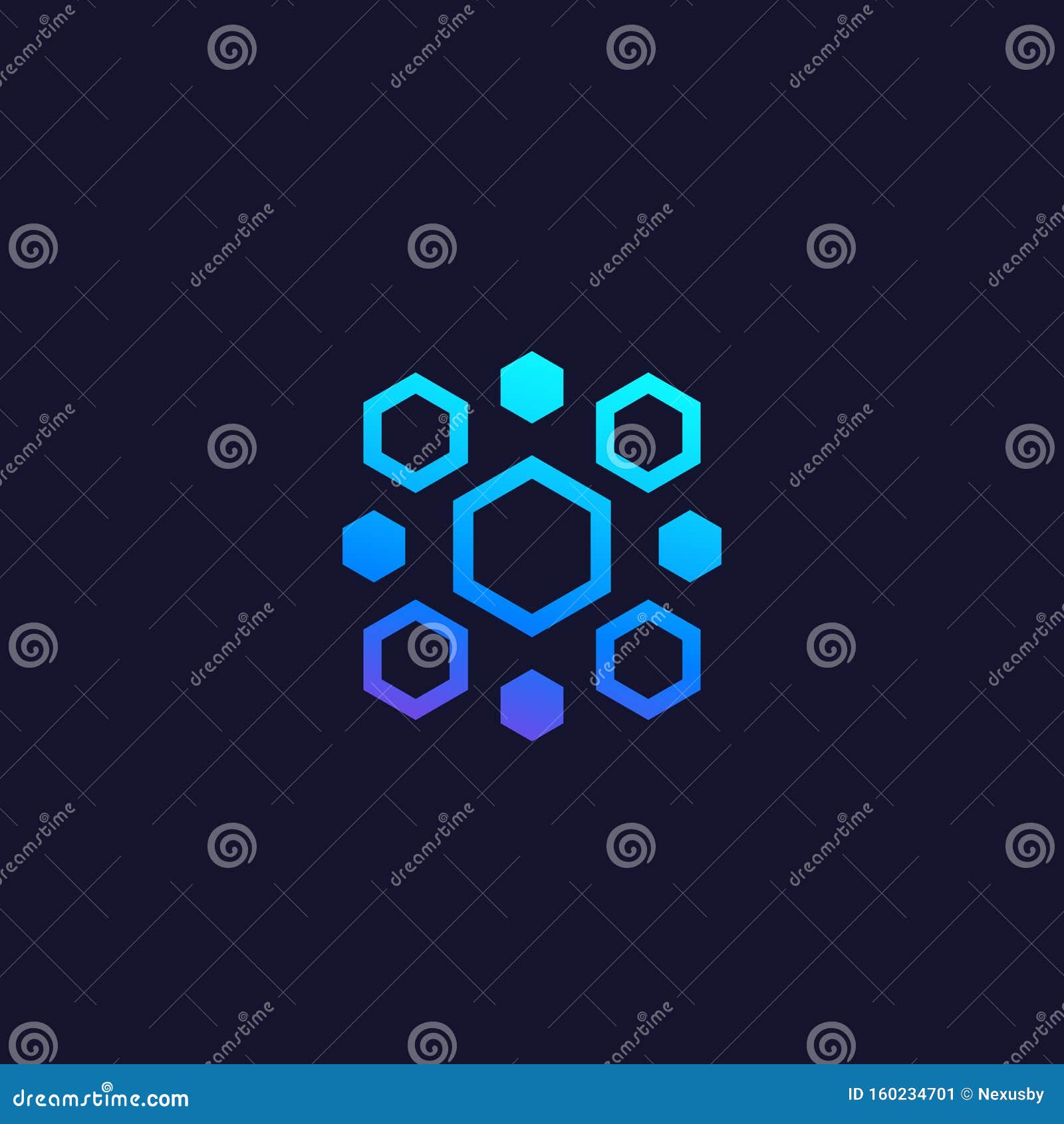 Nanoparticles, Nanotech Vector Logo Stock Vector - Illustration of ...