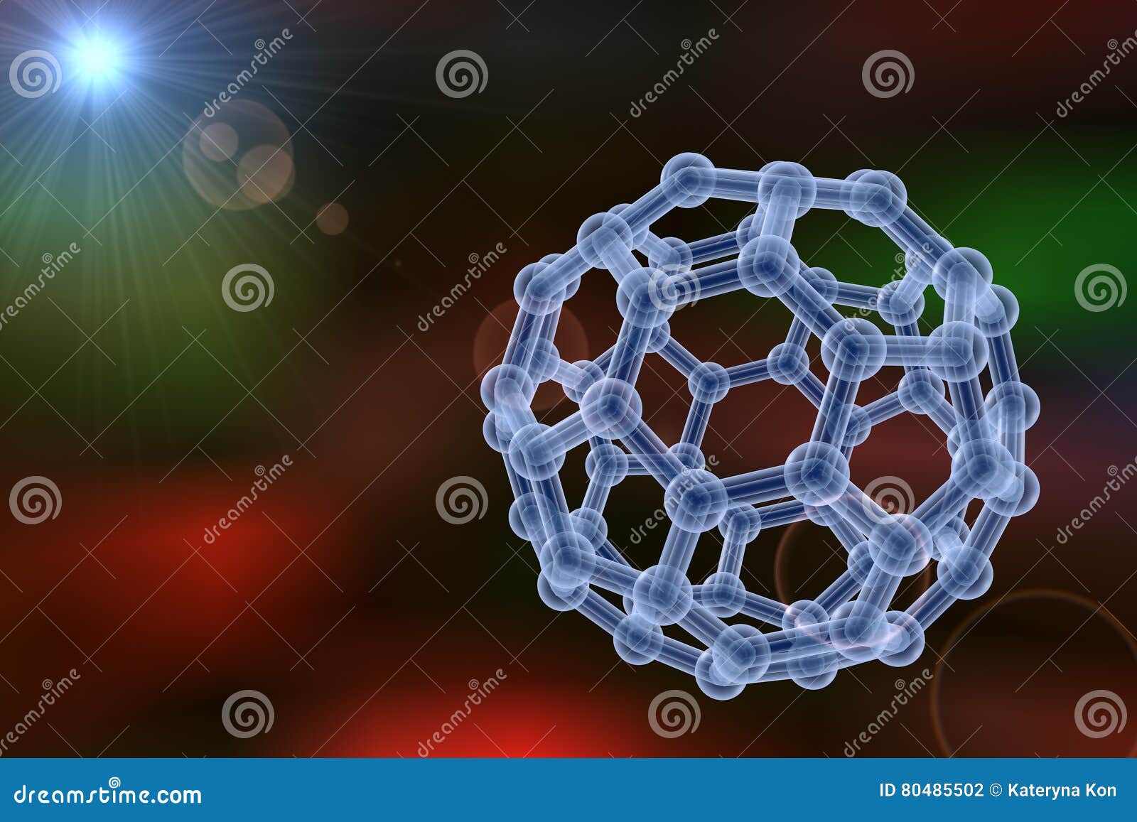 Nanoparticles Op Kleurrijke Achtergrond Stock Illustratie ...