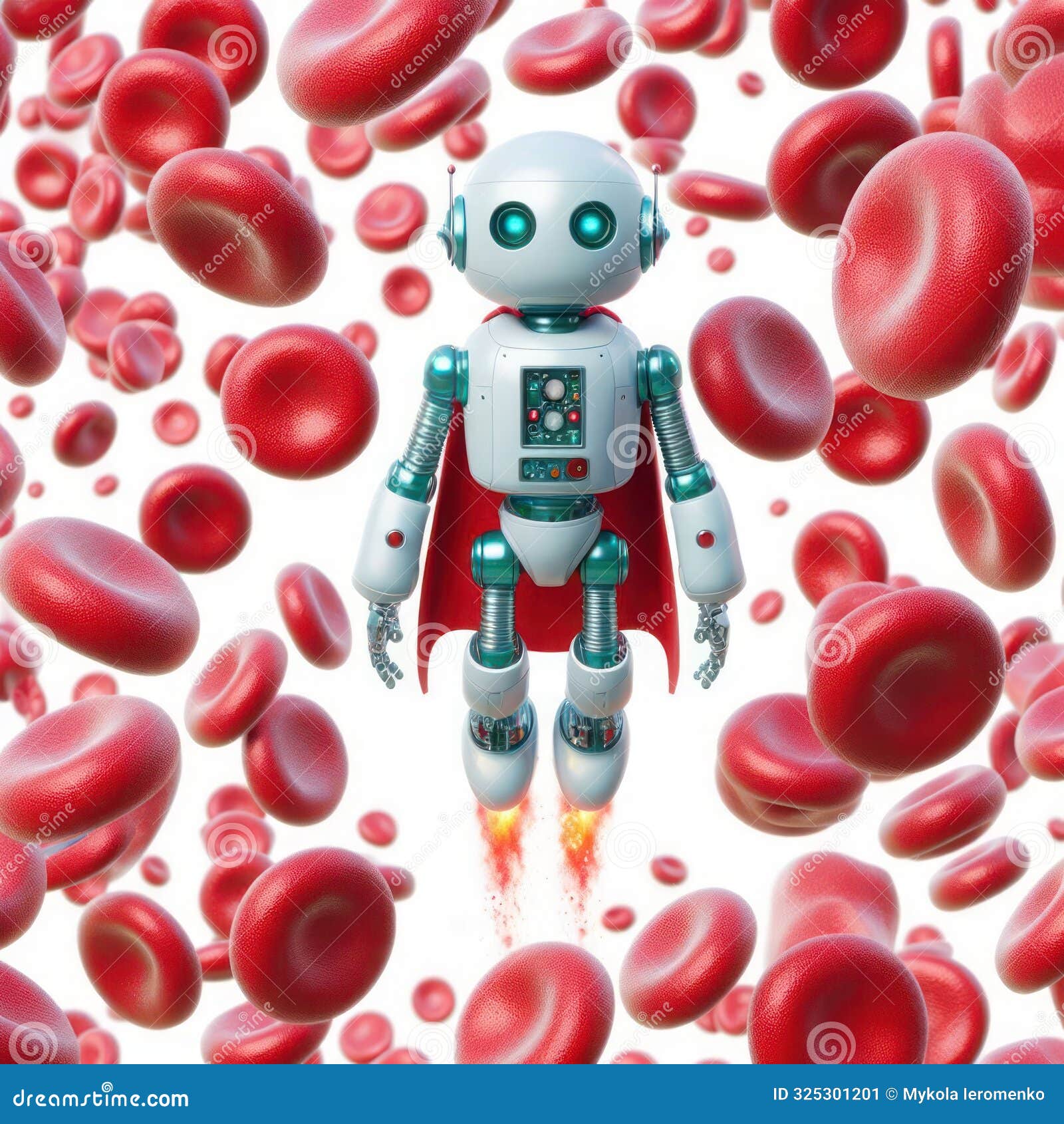 A Nanorobot Inside the Blood. Stock Image - Image of scifi, sickness ...