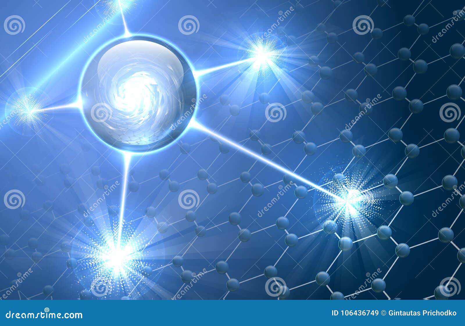 Nanorobot on the Molecular Structure Stock Vector - Illustration of ...