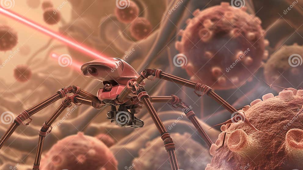 Nanorobots Attack Bacteria in Cells. Biological Robots are Introduced ...