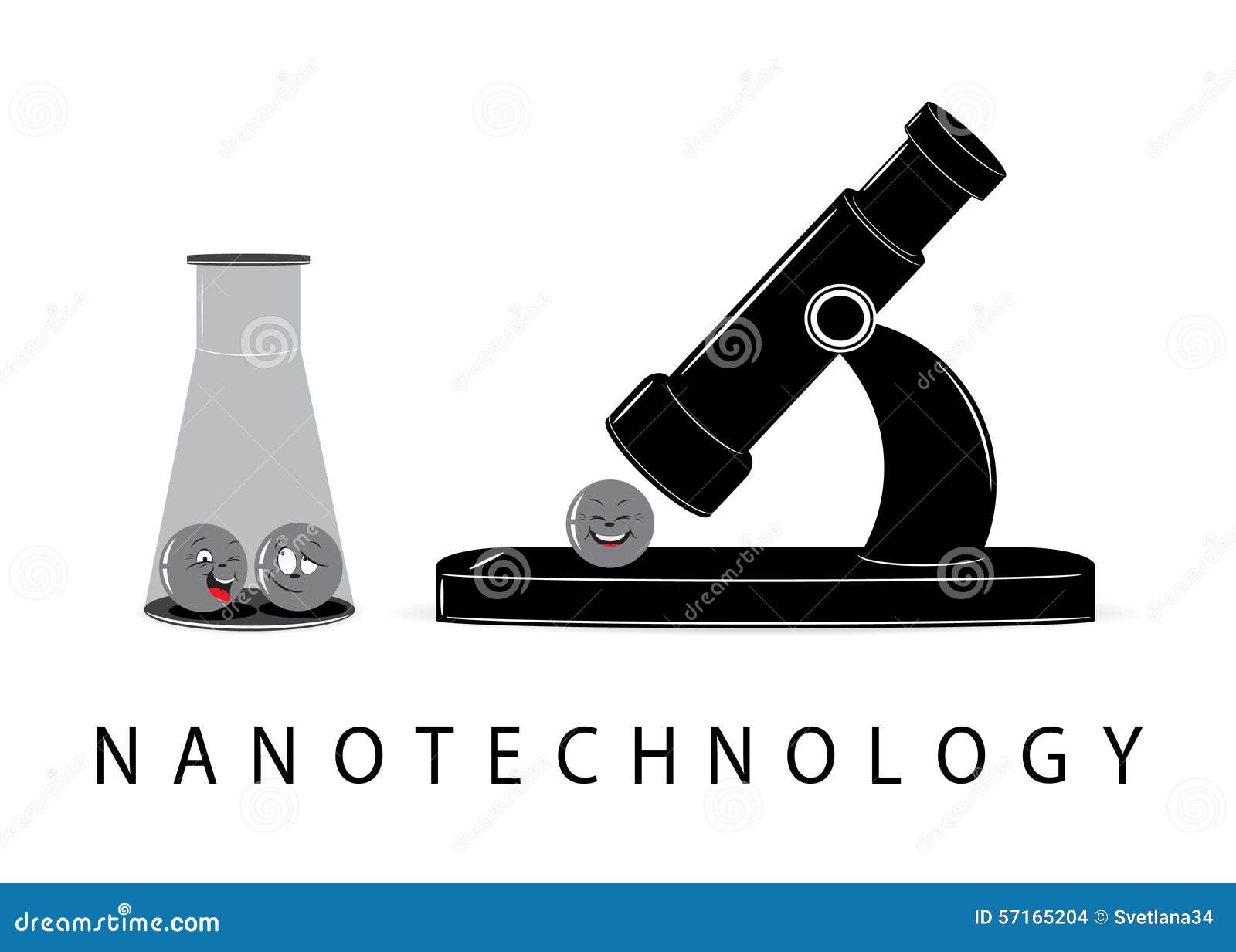 Nanotechnology vektor illustrationer. Illustration av atomer - 57165204