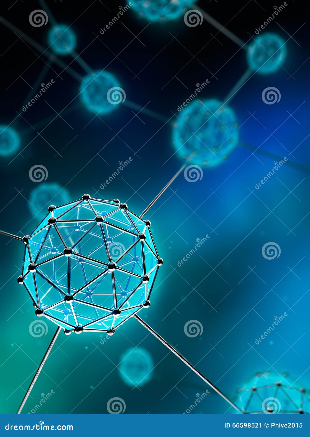 Nanotechnology stock illustration. Illustration of molecule - 66598521