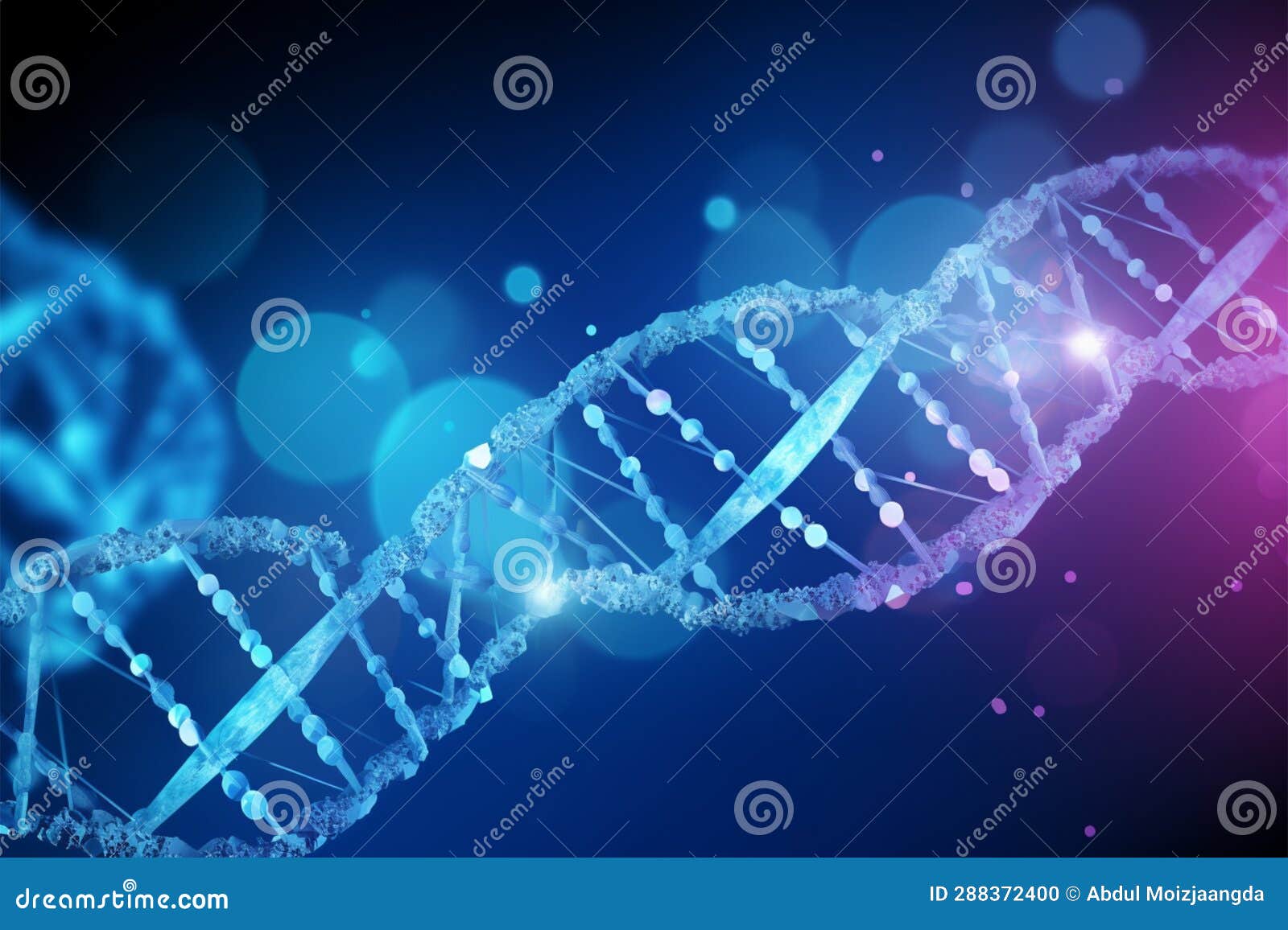 Nanotechnology Backdrop, Illuminated DNA Code, Embodying Scientific ...