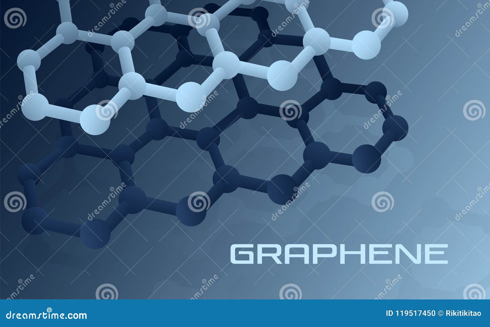 Graphene atomic structure stock vector. Illustration of hexagonal ...
