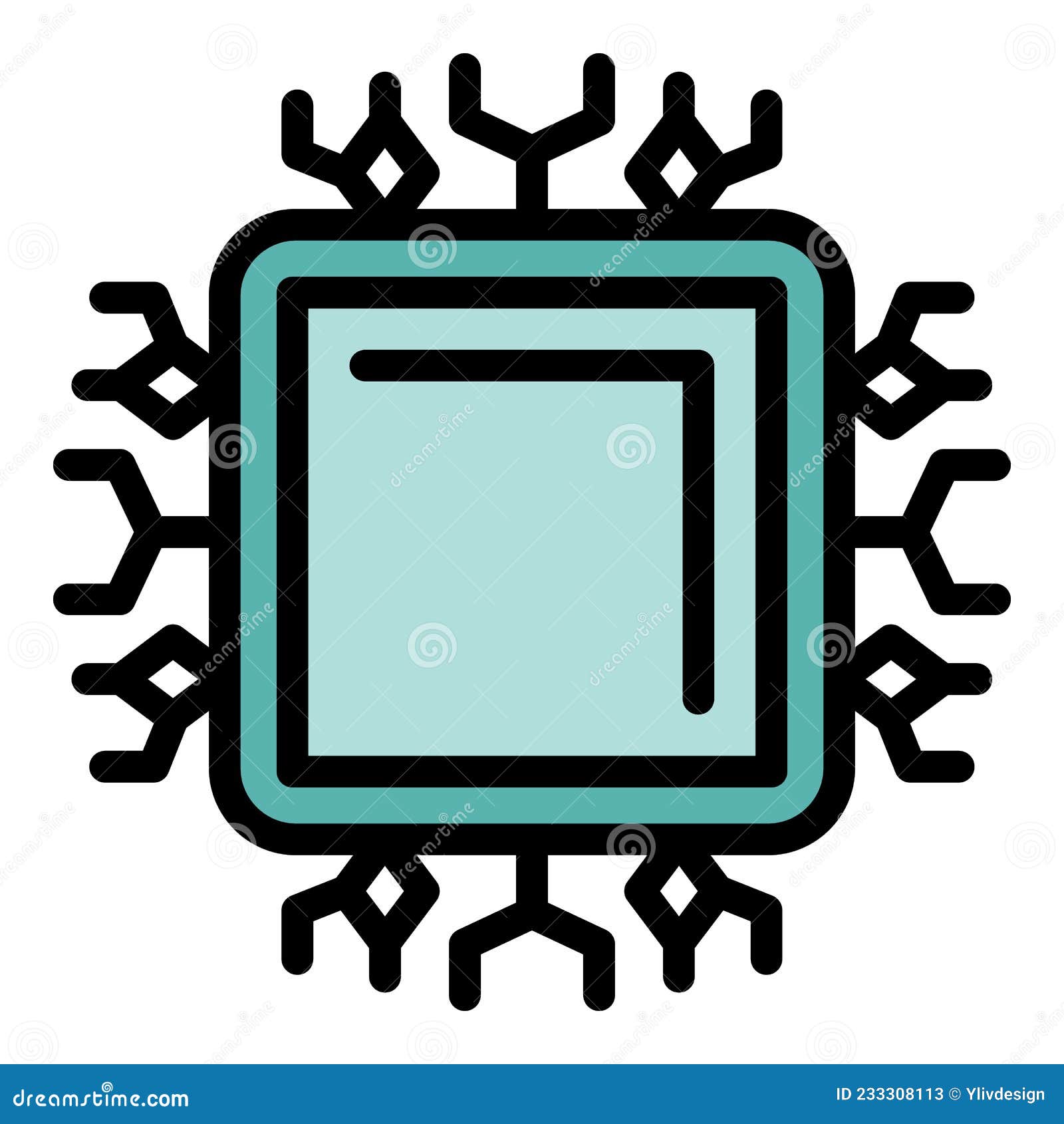 Nanotechnology Icon Set In Thin Line Style Vector Illustration ...