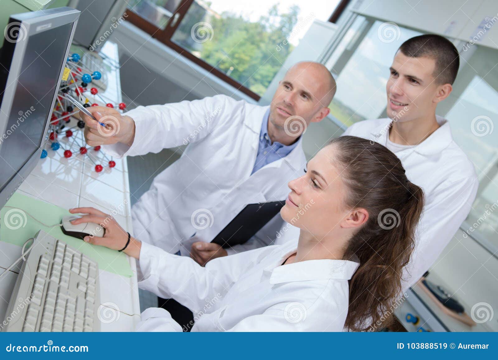 Nanotechnology Interns in Laboratory Stock Image - Image of education ...