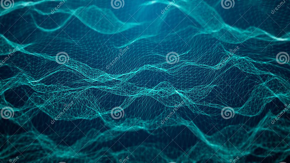 Blue Smooth Tech Wavy Background Stock Photo - Image of cyberspace ...