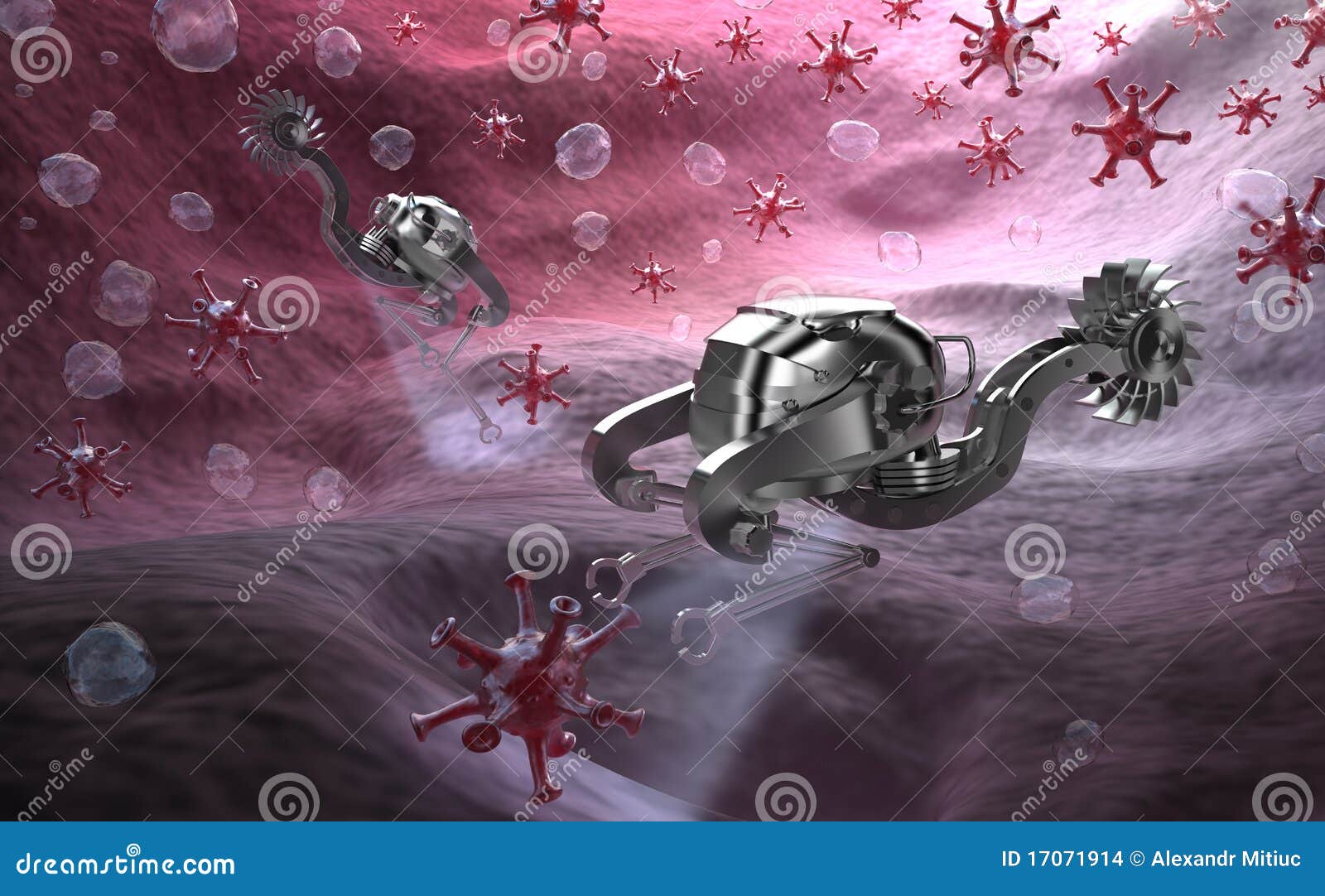 Nanotechnology : Micro Robots Stock Illustration - Illustration of ...