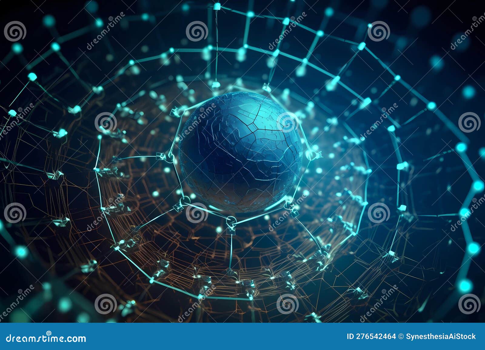 Nanotechnology Microchip Chip Board Processor. Futuristic Computing ...