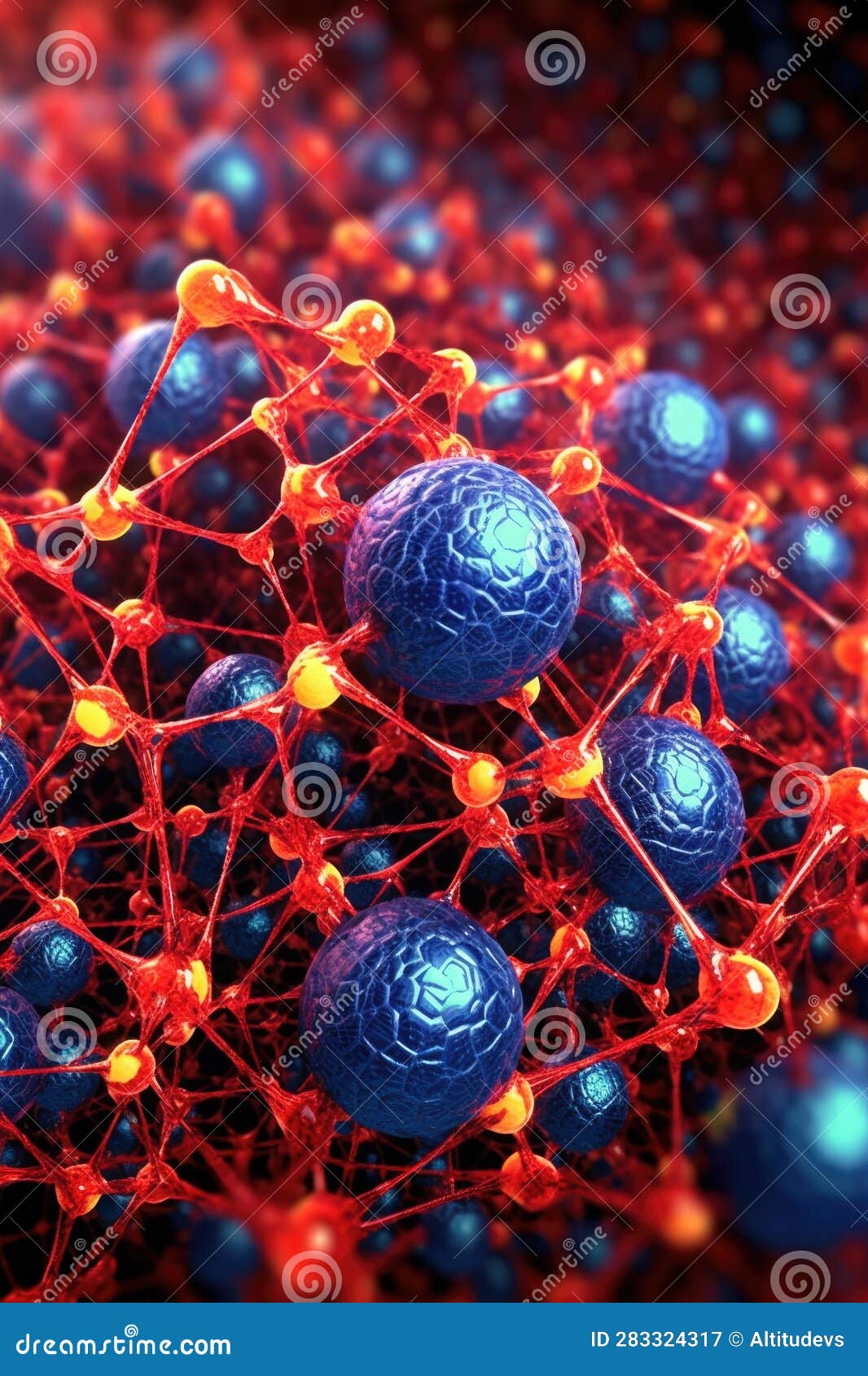Nanotechnology Molecular Structure Visualization Stock Illustration ...