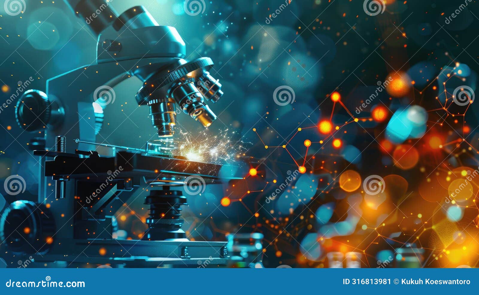 Nanotechnology Research Line Icons Collection. Nanoparticles, Synthesis ...