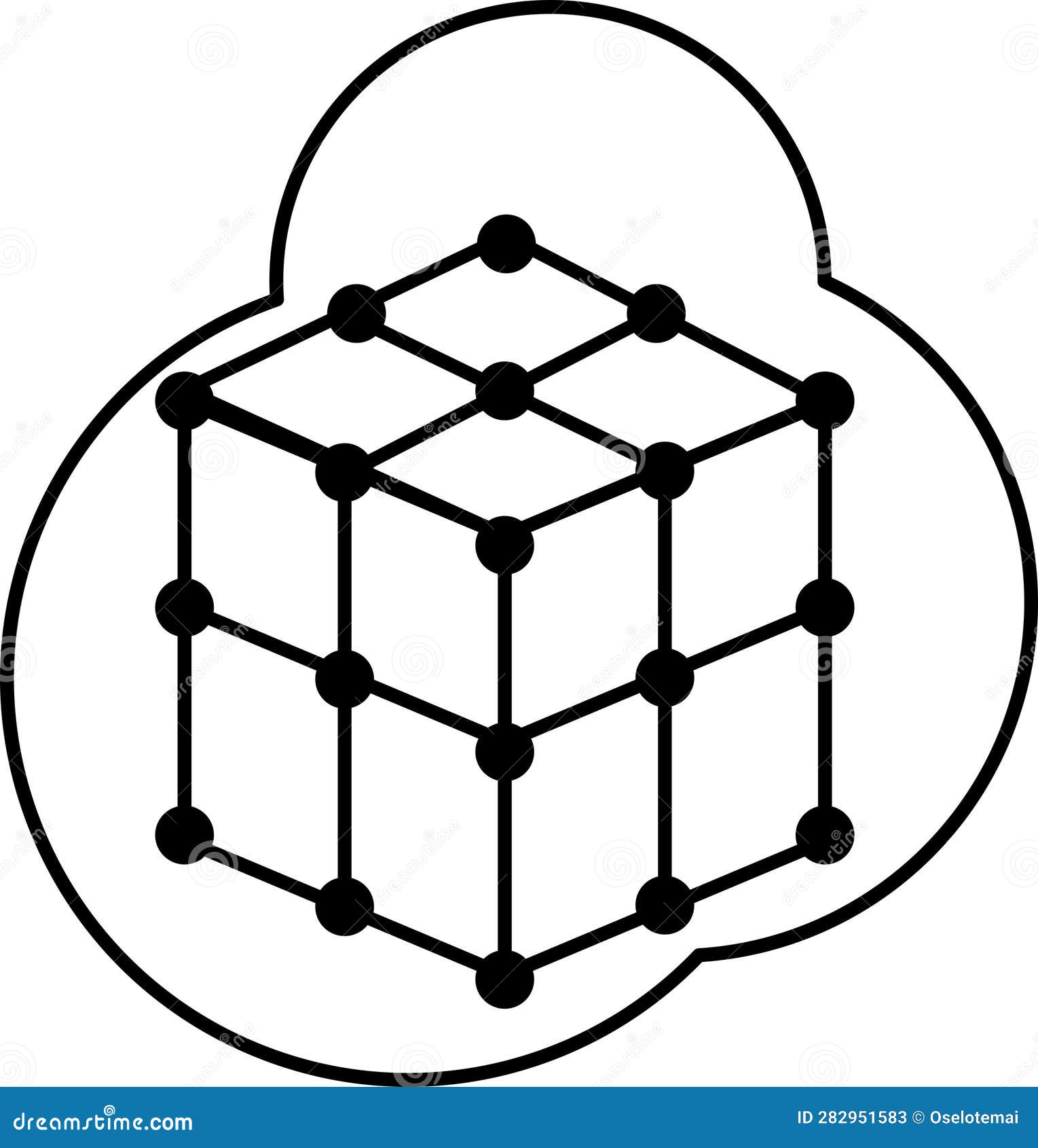 Nanotechnology Structure ,Business Technology and Science Concept, Flat ...