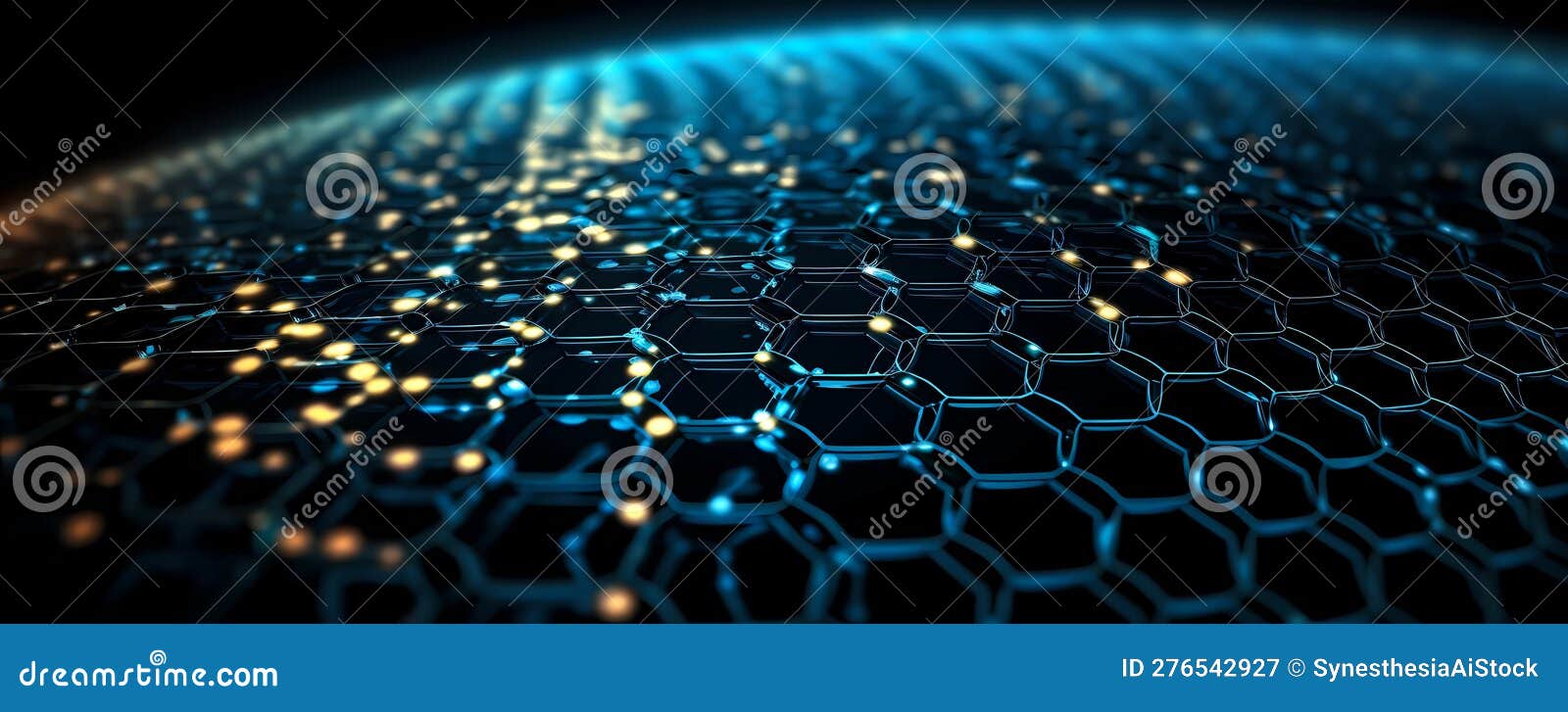 Nanotechnology Structure of Hexagonal Nano Material. Macro Abstract ...