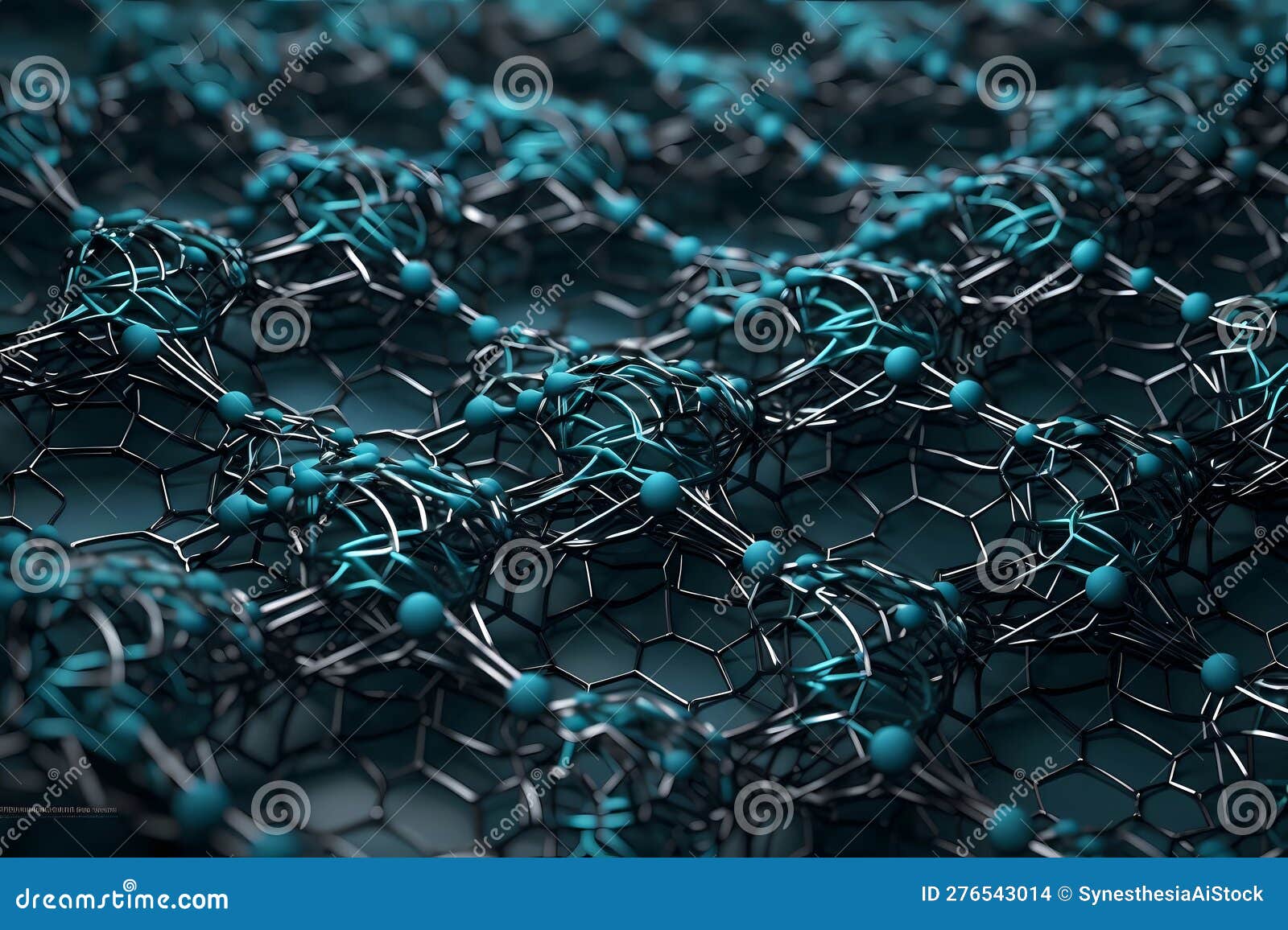 Nanotechnology Structure of Hexagonal Nano Material. Macro Abstract ...