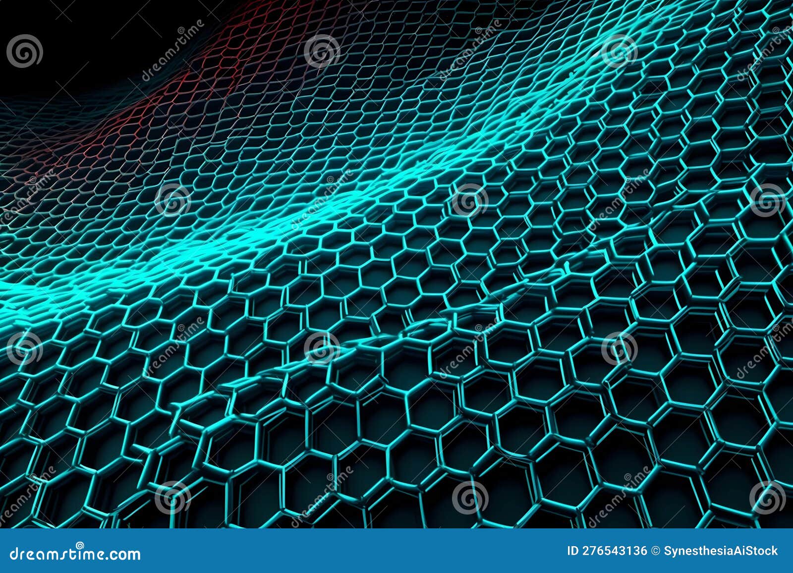 Nanotechnology Structure of Hexagonal Nano Material. Macro Abstract ...