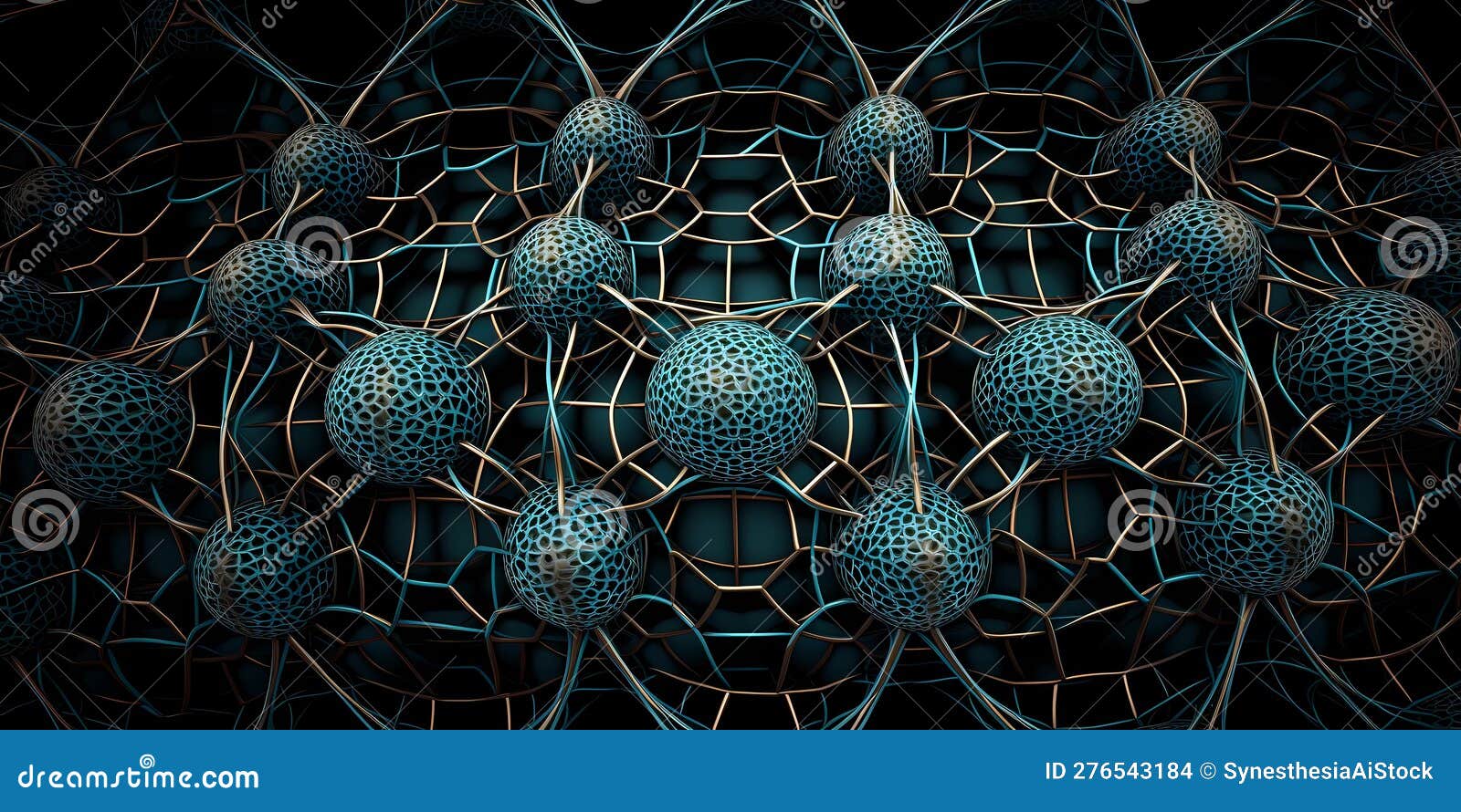 Nanotechnology Structure of Hexagonal Nano Material. Macro Abstract ...
