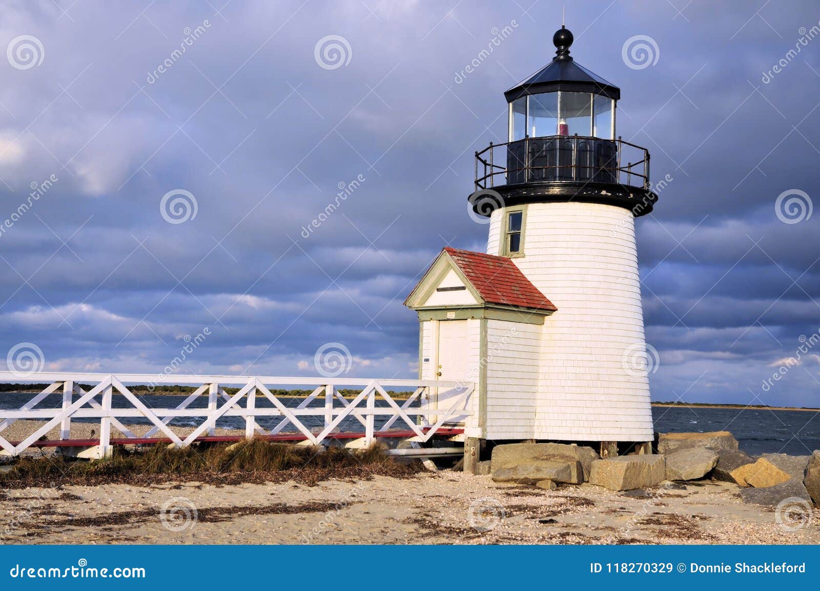 Nantucket-` S Brant Point Lighthouse Stockbild - Bild von leuchte ...