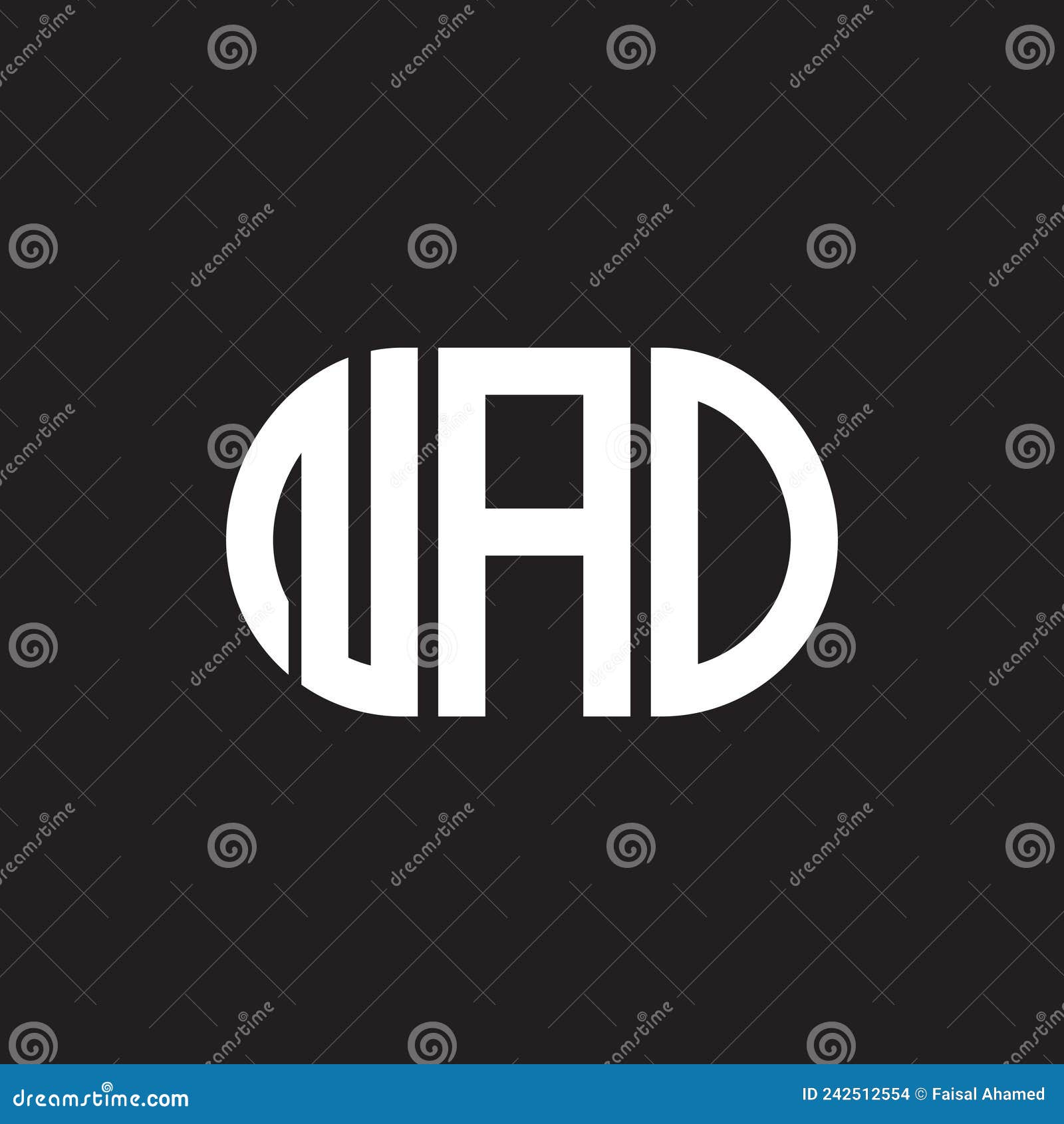 NAO Letter Logo Design on Black Background. NAO Creative Initials ...