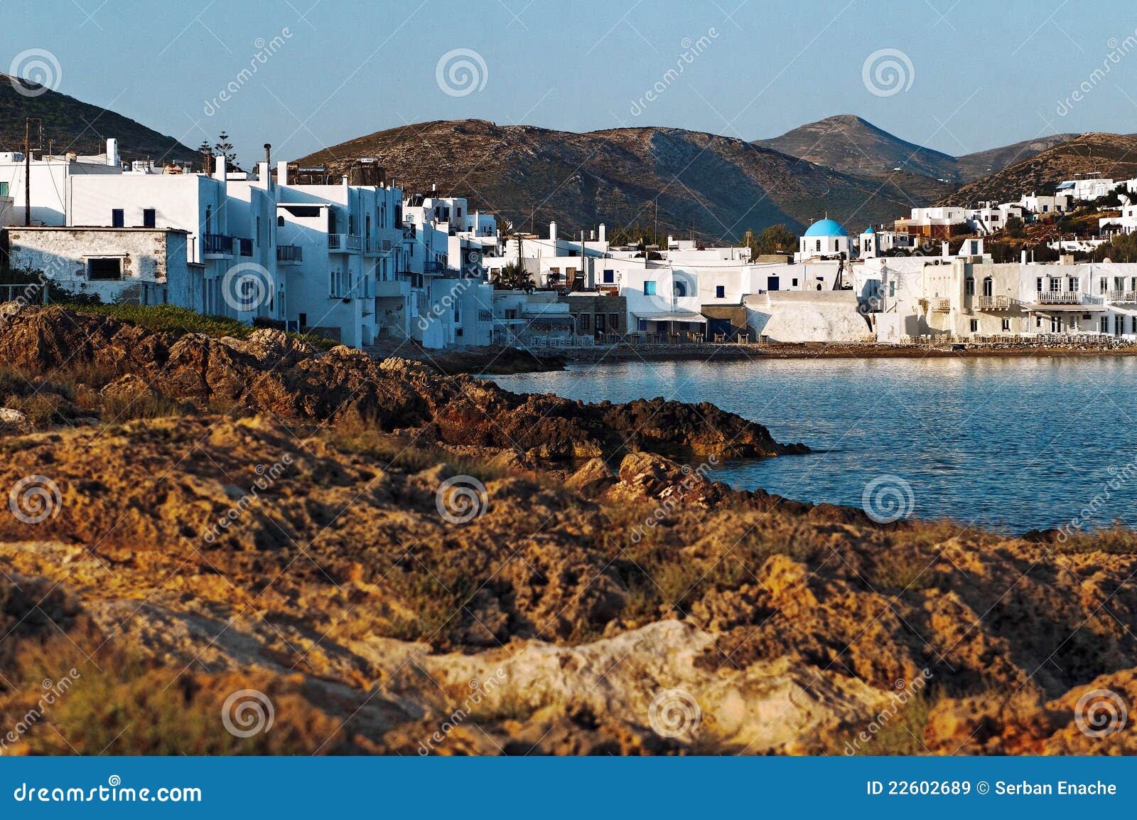 Naoussa, Greece stock image. Image of buildings, hills - 22602689