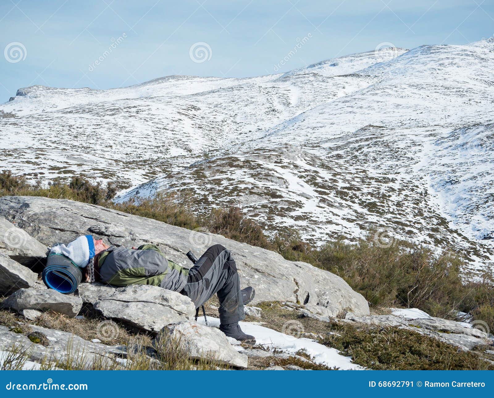 A nap on the mountain stock image. Image of nature, loneliness - 68692791