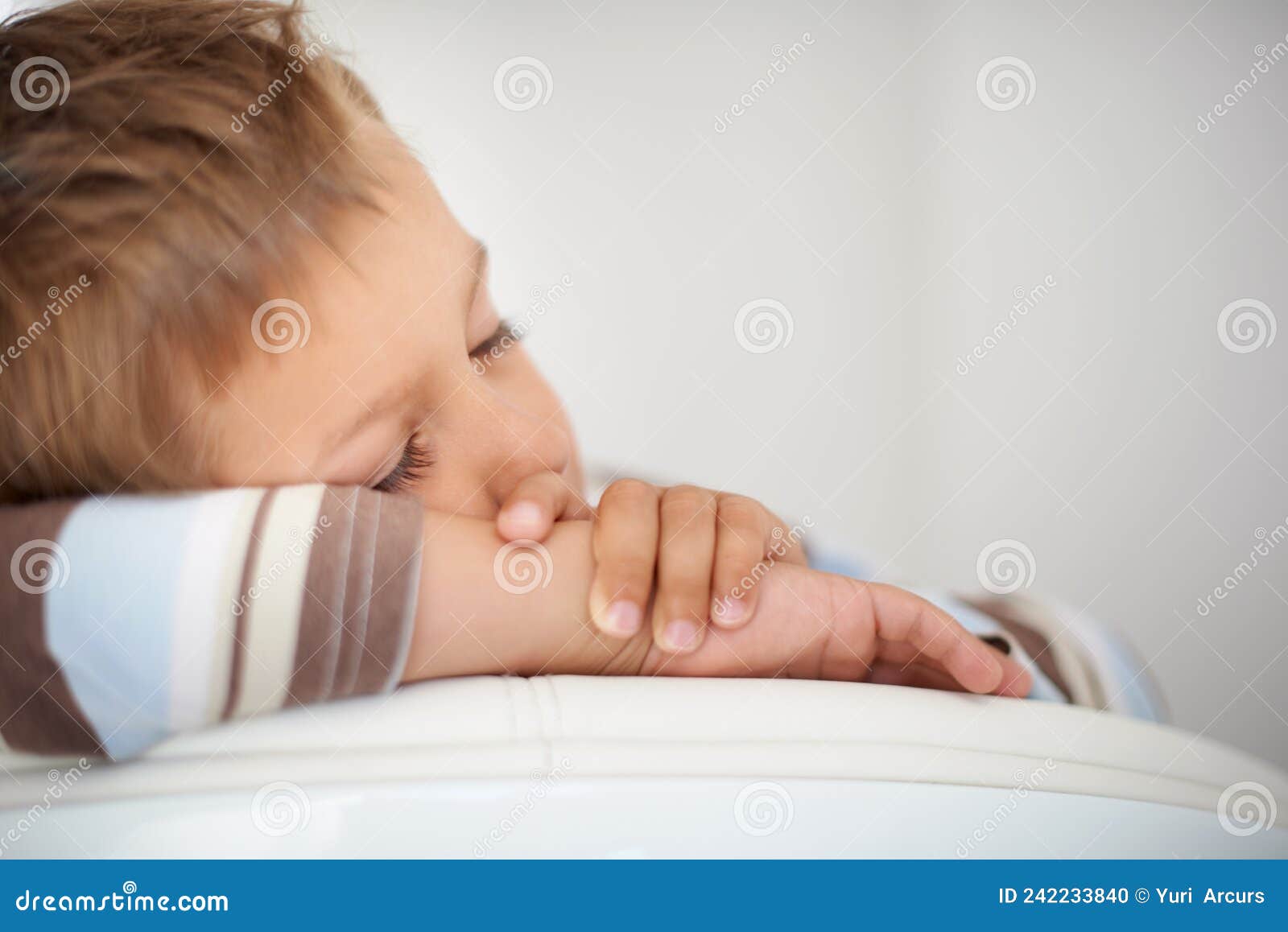 Nap Time. a Cropped Shot of a Cute Little Boy Sleeping. Stock Photo ...