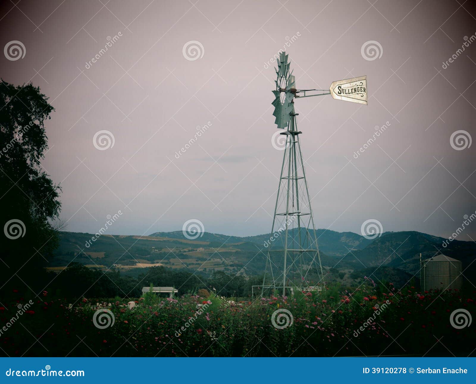 Napa Valley Windmill stock photo. Image of windmill, america - 39120278