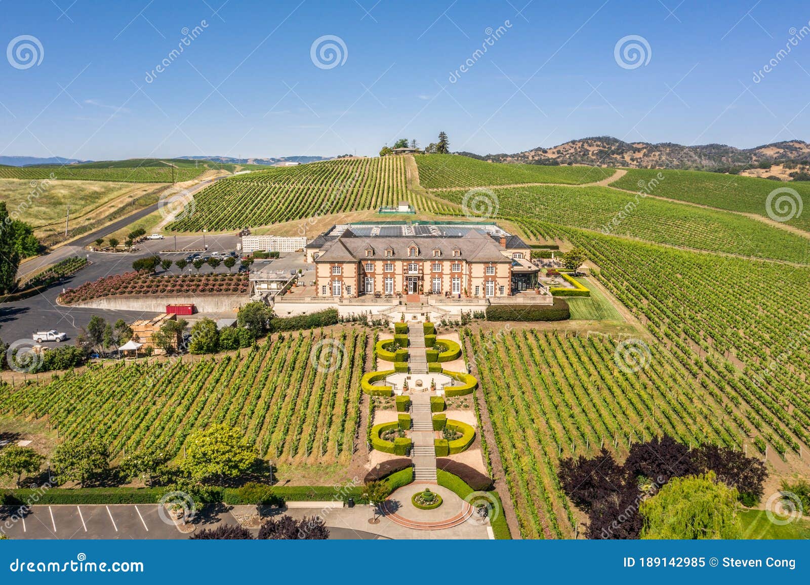 Napa Valley Winery from Drone Editorial Image - Image of napa, famous ...